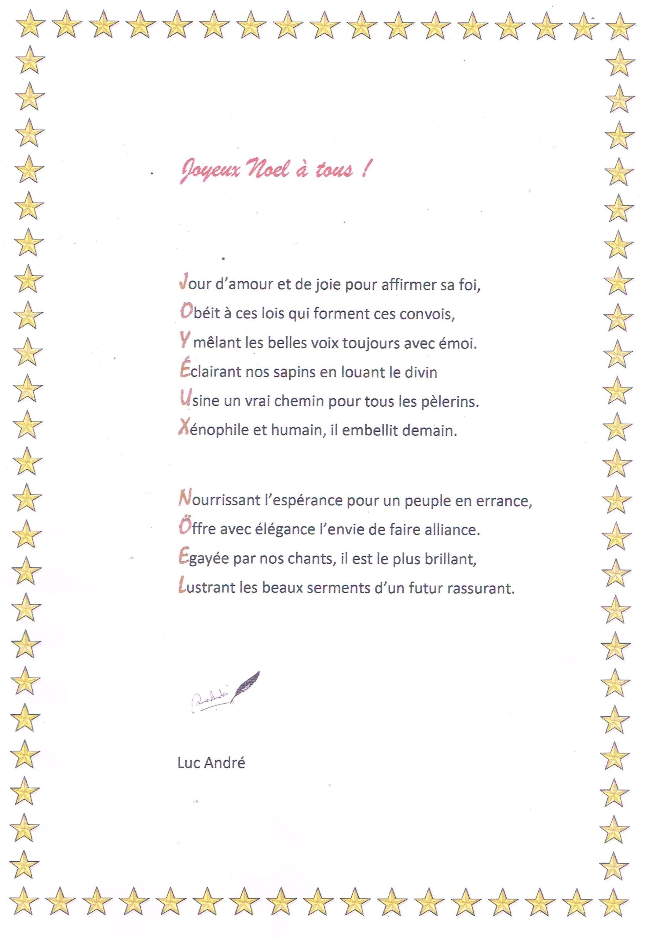 Les acrostiches de Luc André